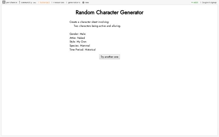 Random Character Generator