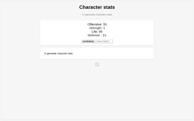 Character stats ― Perchance Generator