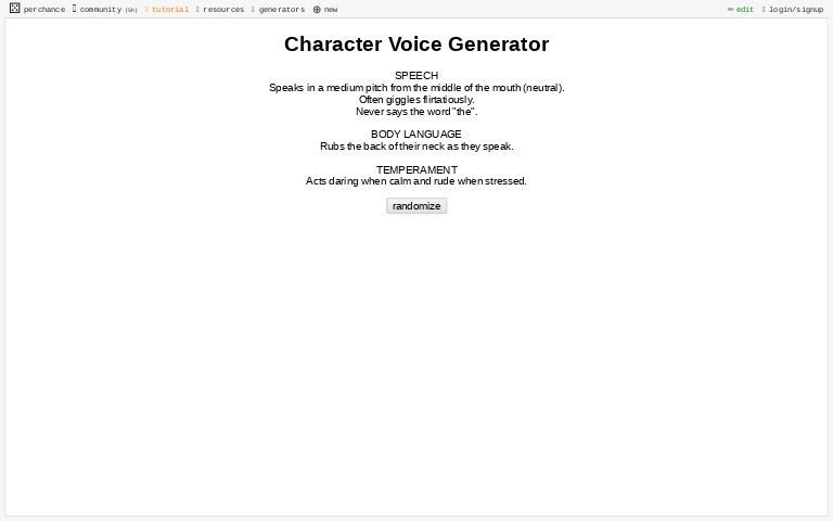 Character Voice Generator