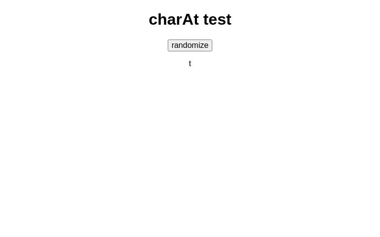 charAt test ― Perchance Generator