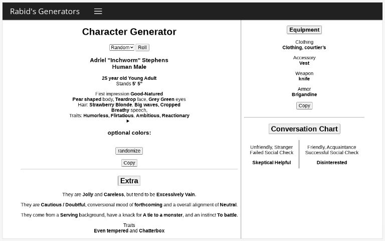 Character Generator