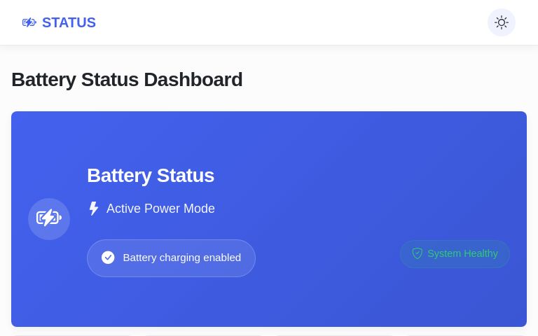 Battery Status Dashboard ― Perchance Generator