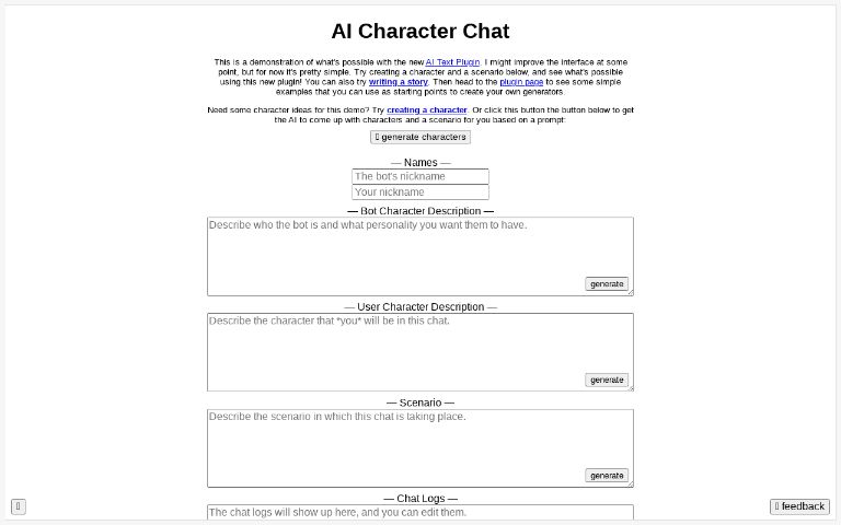AI Character Chat