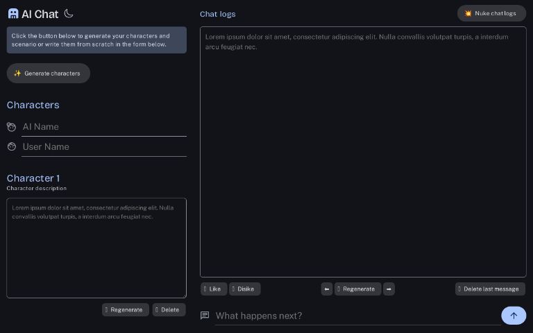 AI Chat & Roleplay (online, free, no sign-up, unlimited)