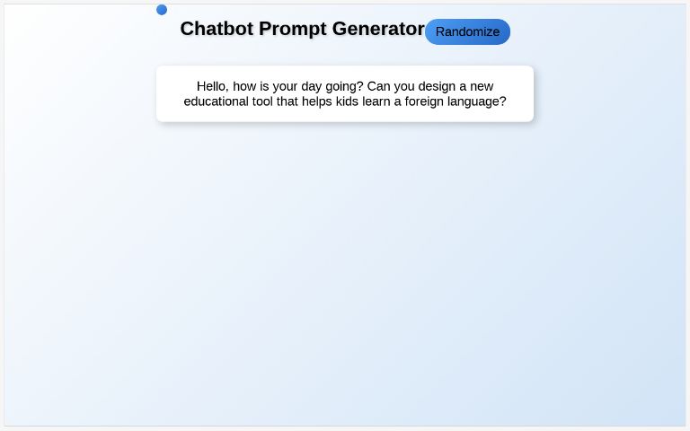 Chatbot Prompt Generator