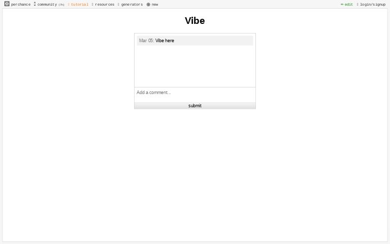 Vibe ― Perchance Generator