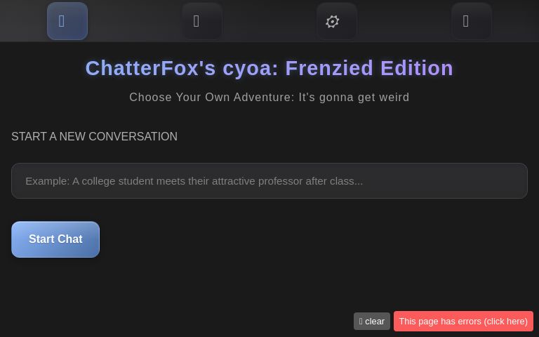 ChatterFox's cyoa: Frenzied Edition ― Perchance Generator