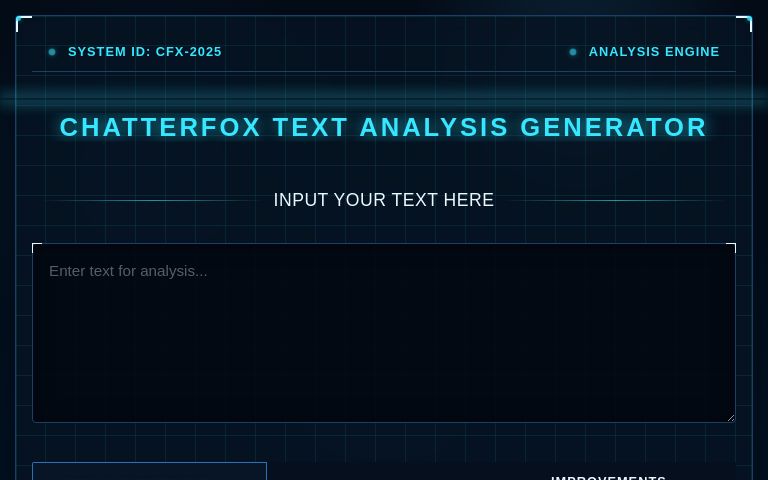 ChatterFox Text Analysis Generator