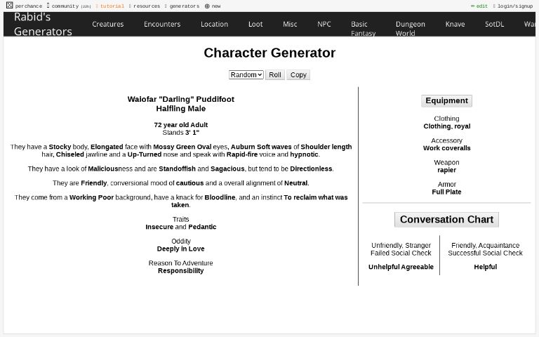 Character Generator