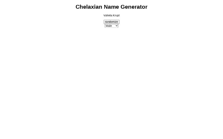 Chelaxian Name Generator