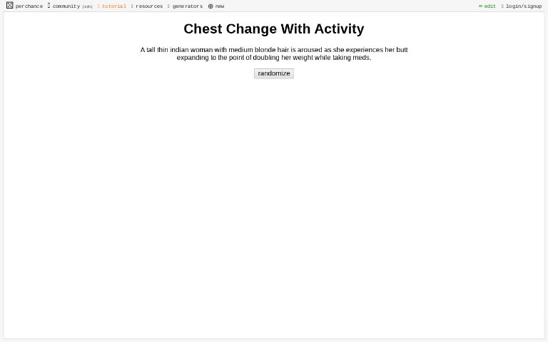 Chest Change With Activity ― Perchance Generator