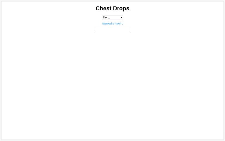 Chest Drops ― Perchance Generator