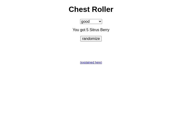 Chest Roller ― Perchance Generator