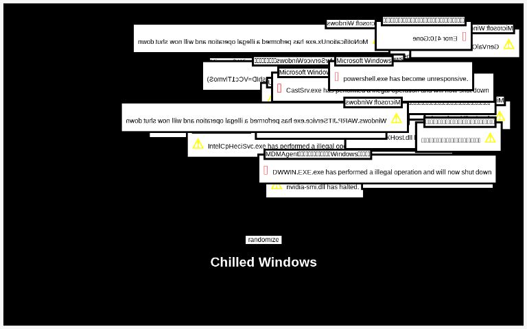 Chilledwindows.exe Every Time That I A Program Microsoft Store Pops