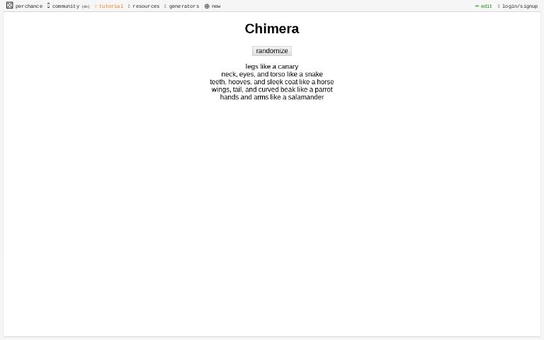 Chimera ― Perchance Generator