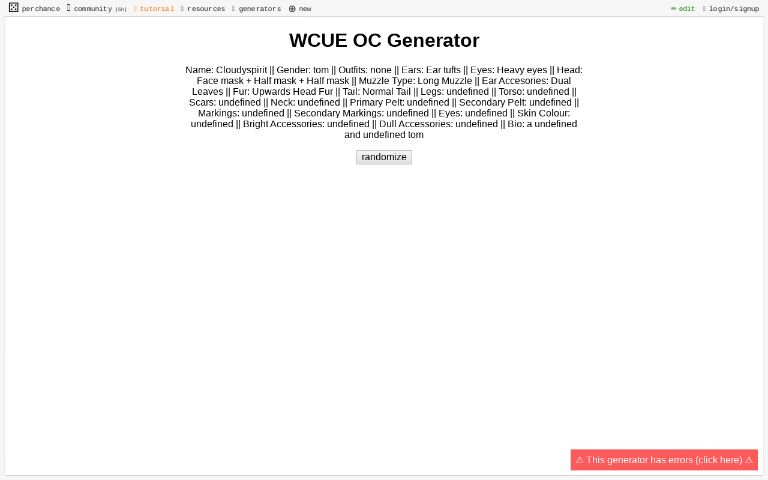 WCUE OC Generator