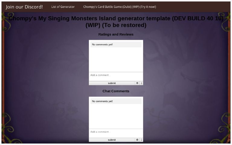 Chompy's My Singing Monsters Island generator template (DEV BUILD 40 10 ...