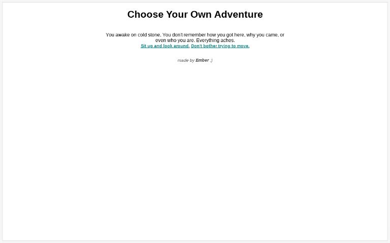 Choose Your Own Adventure ― Perchance Generator