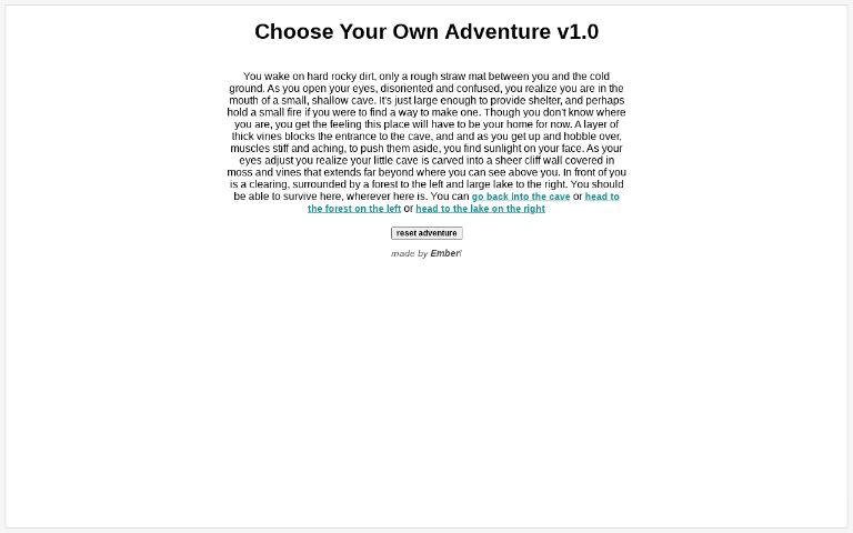 Choose Your Own Adventure v1.0 ― Perchance Generator
