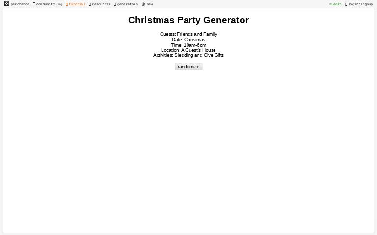 Christmas Party Generator