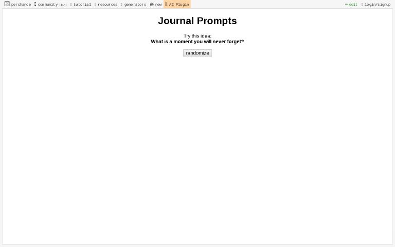 Journal Prompts ― Perchance Generator
