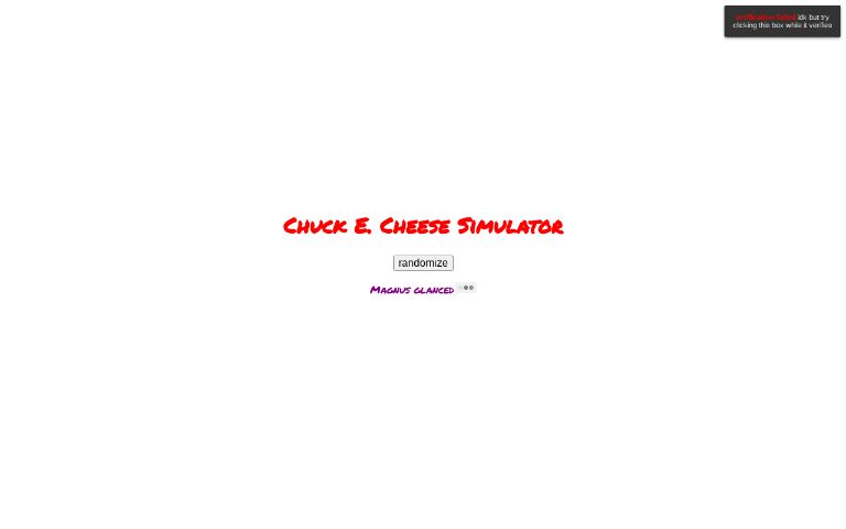 Chuck E. Cheese Simulator ― Perchance Generator