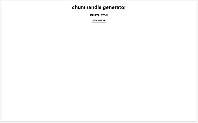 chumhandle generator
