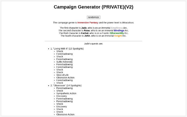 Campaign Generator (PRIVATE)(V2)