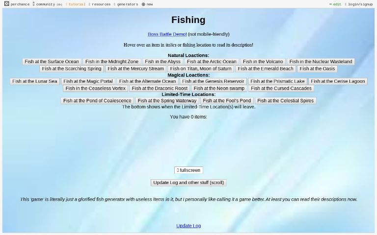 Fishing ― Perchance Generator