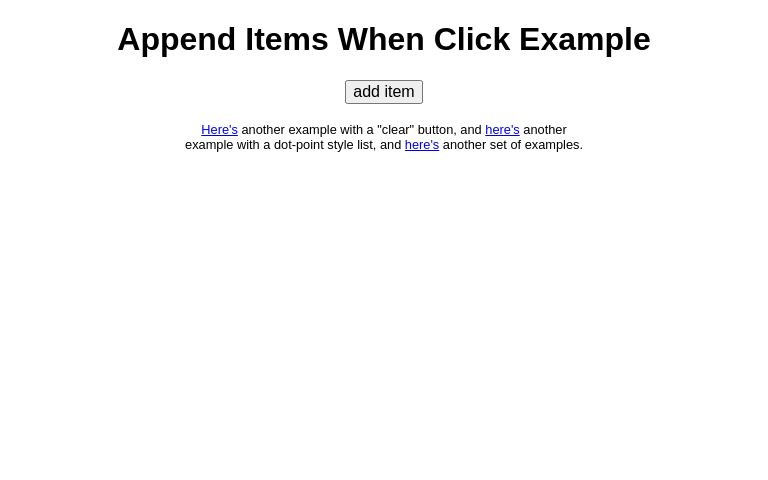 Append Items When Click Example ― Perchance Generator
