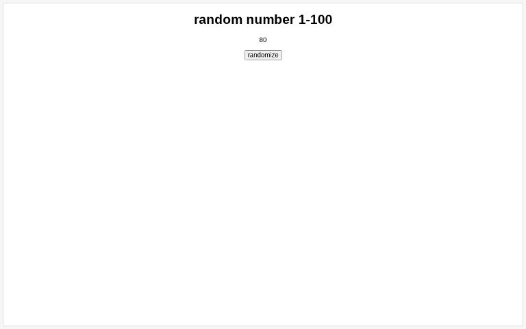 random number 1-100 ― Perchance Generator