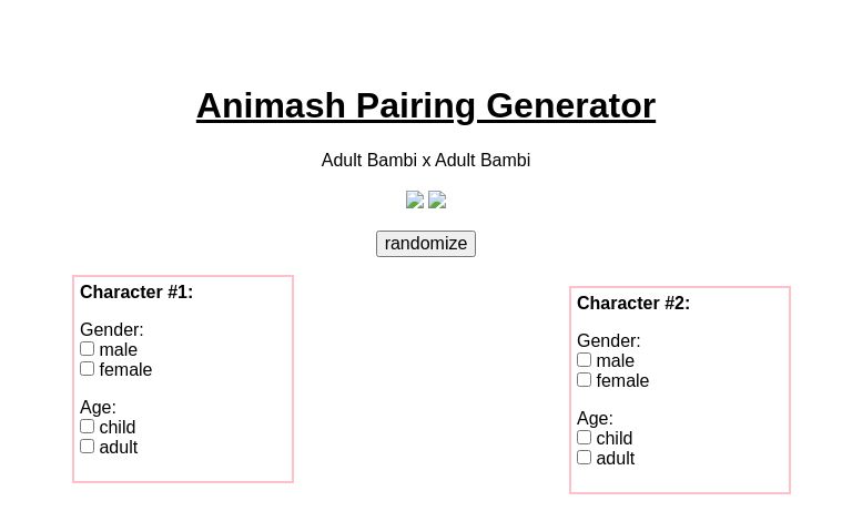 Animash Pairing Generator