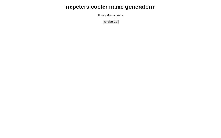 nepeters cooler name generatorrr
