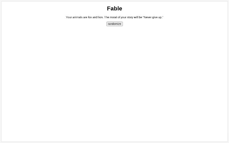 Fable ― Perchance Generator