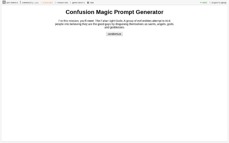 Confusion Magic Prompt Generator