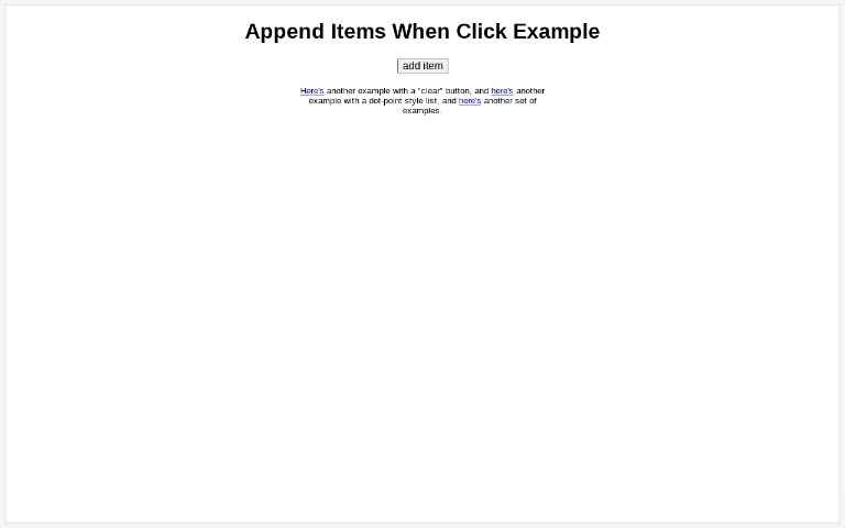 Append Items When Click Example ― Perchance Generator