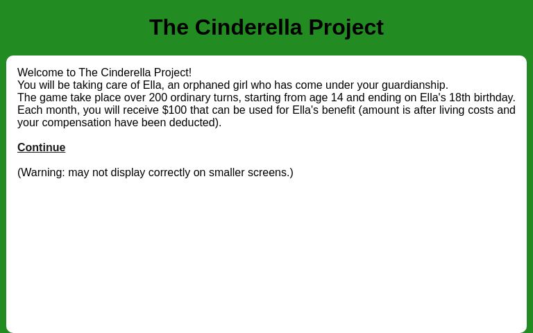 The Cinderella Project ― Perchance Generator