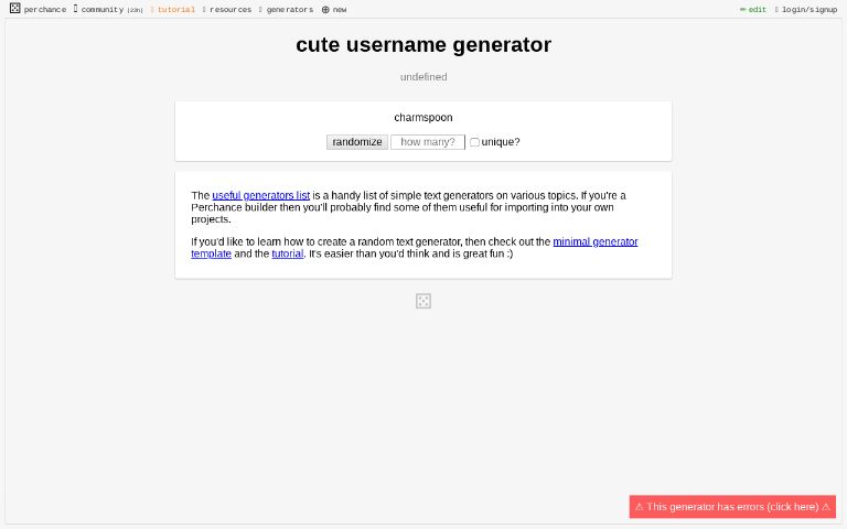 cute username generator