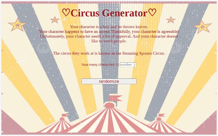 ♡Circus Generator♡