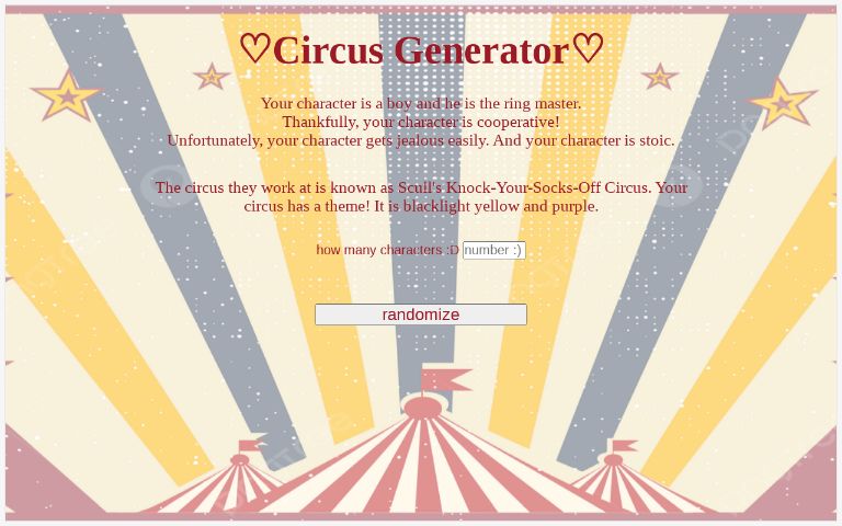 ♡Circus Generator♡