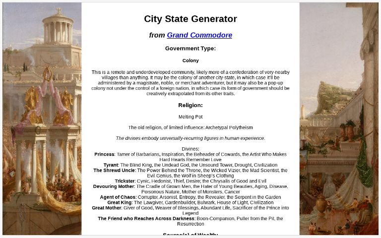 City State Generator