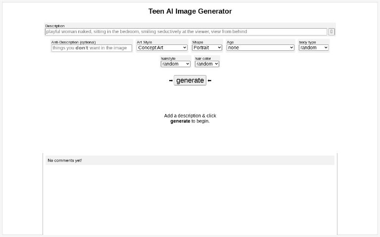 Teen AI Image Generator