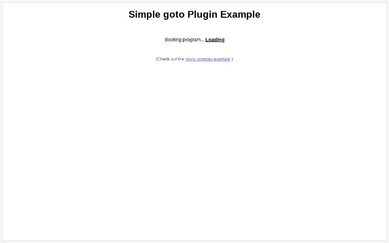 Simple goto Plugin Example