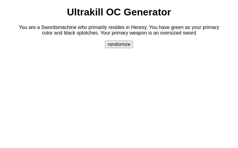 Ultrakill OC Generator