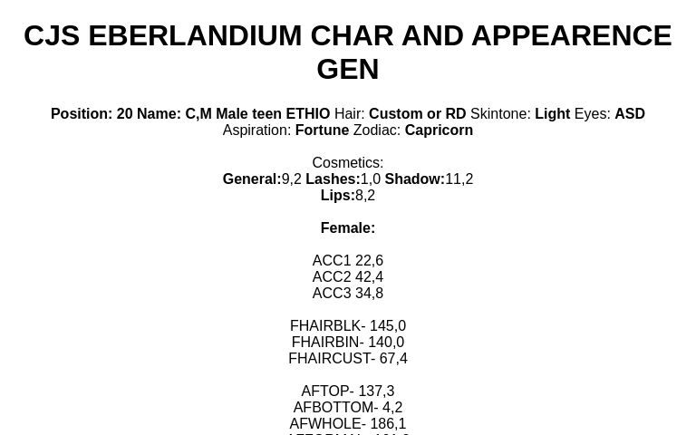 CJS EBERLANDIUM CHAR AND APPEARENCE GEN ― Perchance Generator