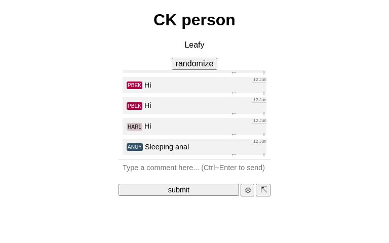 CK person ― Perchance Generator