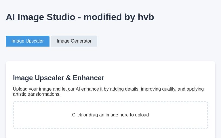 AI Image Studio - modified by hvb ― Perchance Generator
