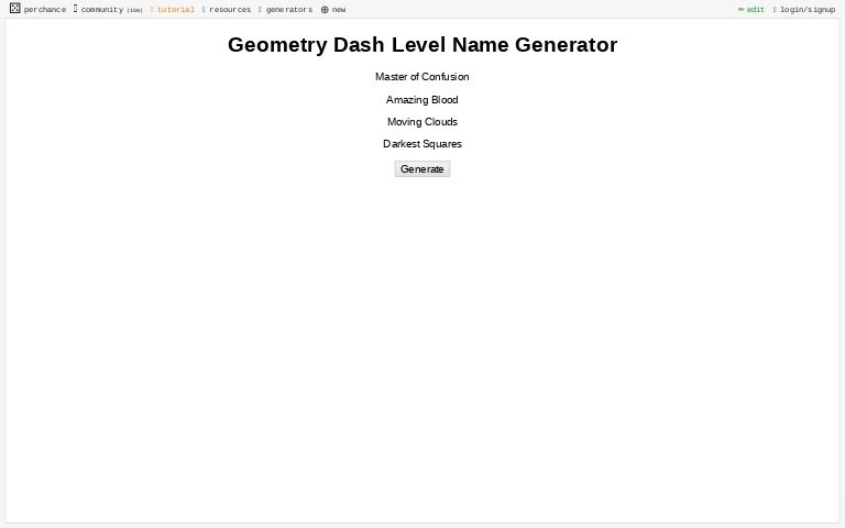 Geometry Dash Level Name Generator
