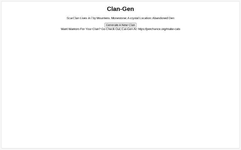 Clan-Gen ― Perchance Generator