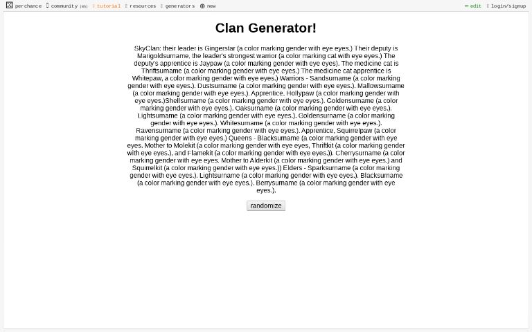 Clan Generator!